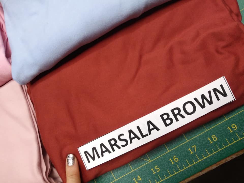 Double Brushed Poly Solid Marsala Brown – Seweird Fabric