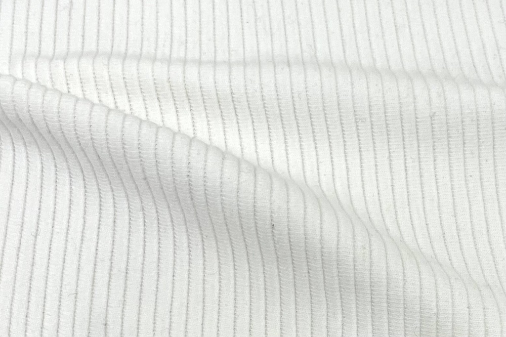 Heavyweight Ottoman Rib Knit – Solid White – Seweird Fabric