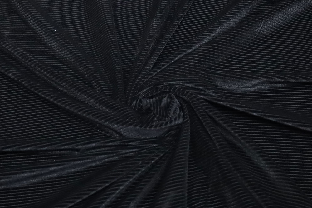 Stretch Corduroy Knit- Solid Black – Cord Stretches Horizontally Not ...
